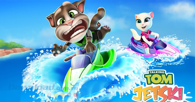 Cách hoàn thành nhiệm vụ trong game Talking Tom Jetski - Download.vn