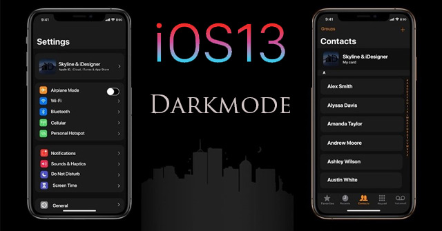 Cách thêm kích hoạt nhanh Dark Mode vào Control Center iOS 13