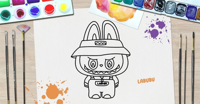 TOP 30 Tranh tô màu Labubu đẹp